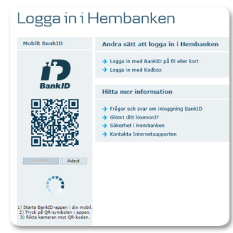 Logga in Mobilt BankID