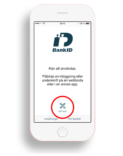 Logga in Mobilt BankID